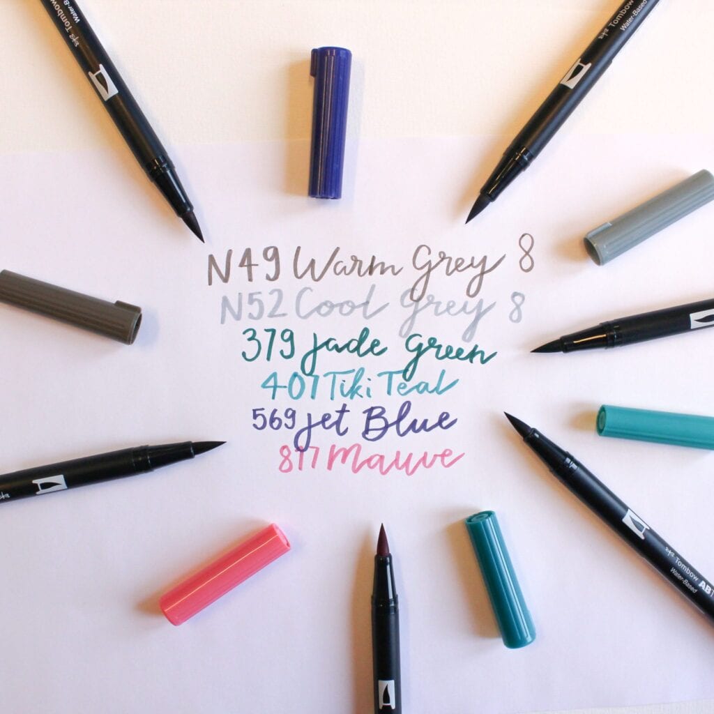 Tombow - ABT Dual Brush Pens 6pk - Vintage Colours - Tudos