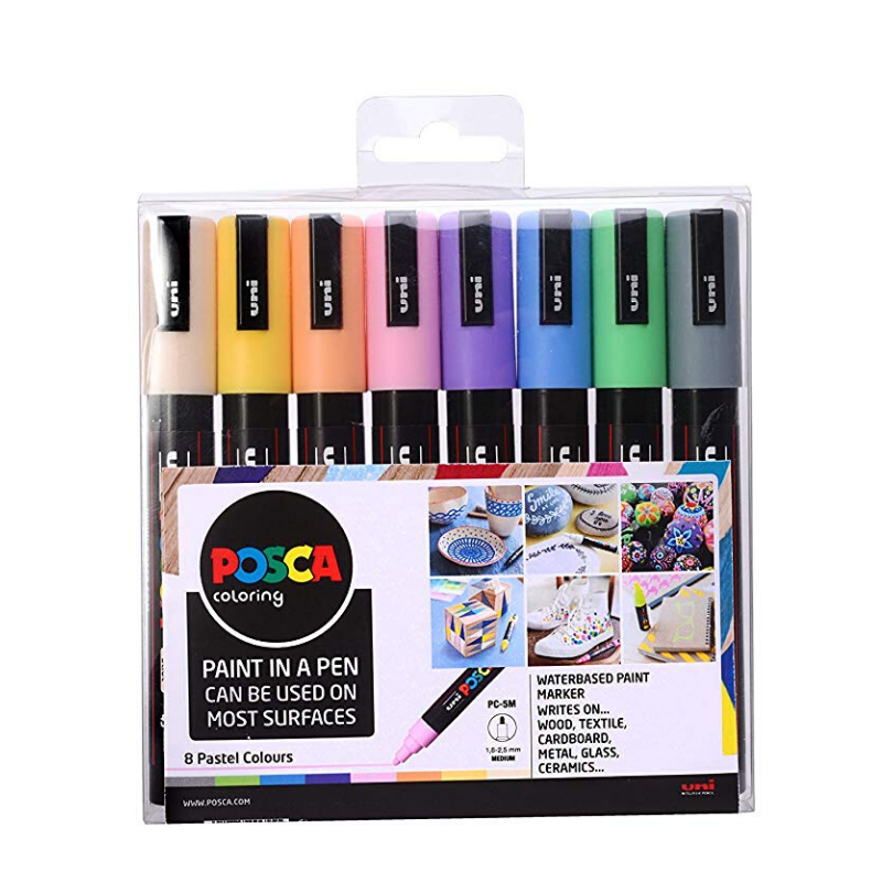 Posca – Uni Tusj POSCA PC-5M Pastel – 8-pack – Tudos