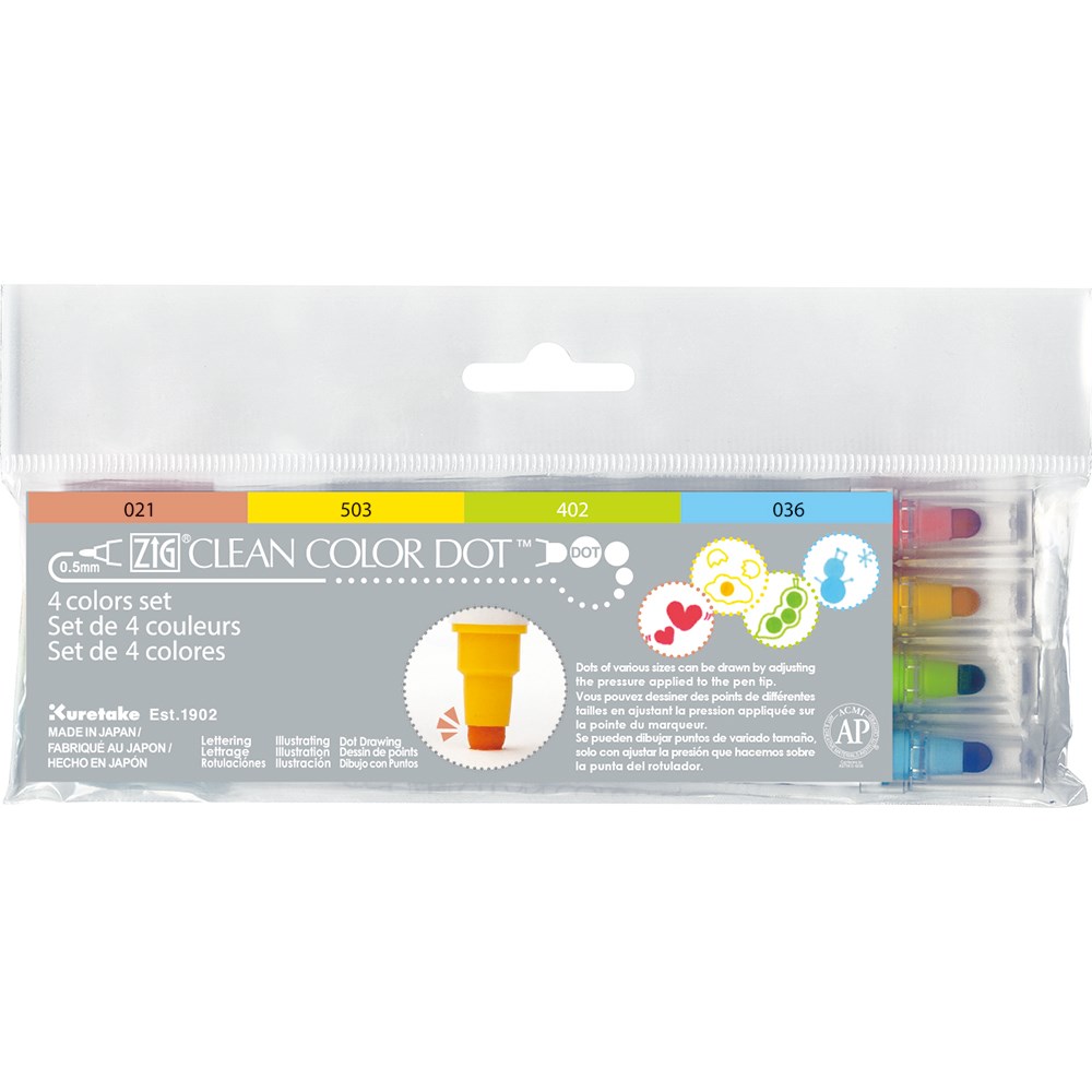 Zig Clean Color Dot – 4 pack – Tudos