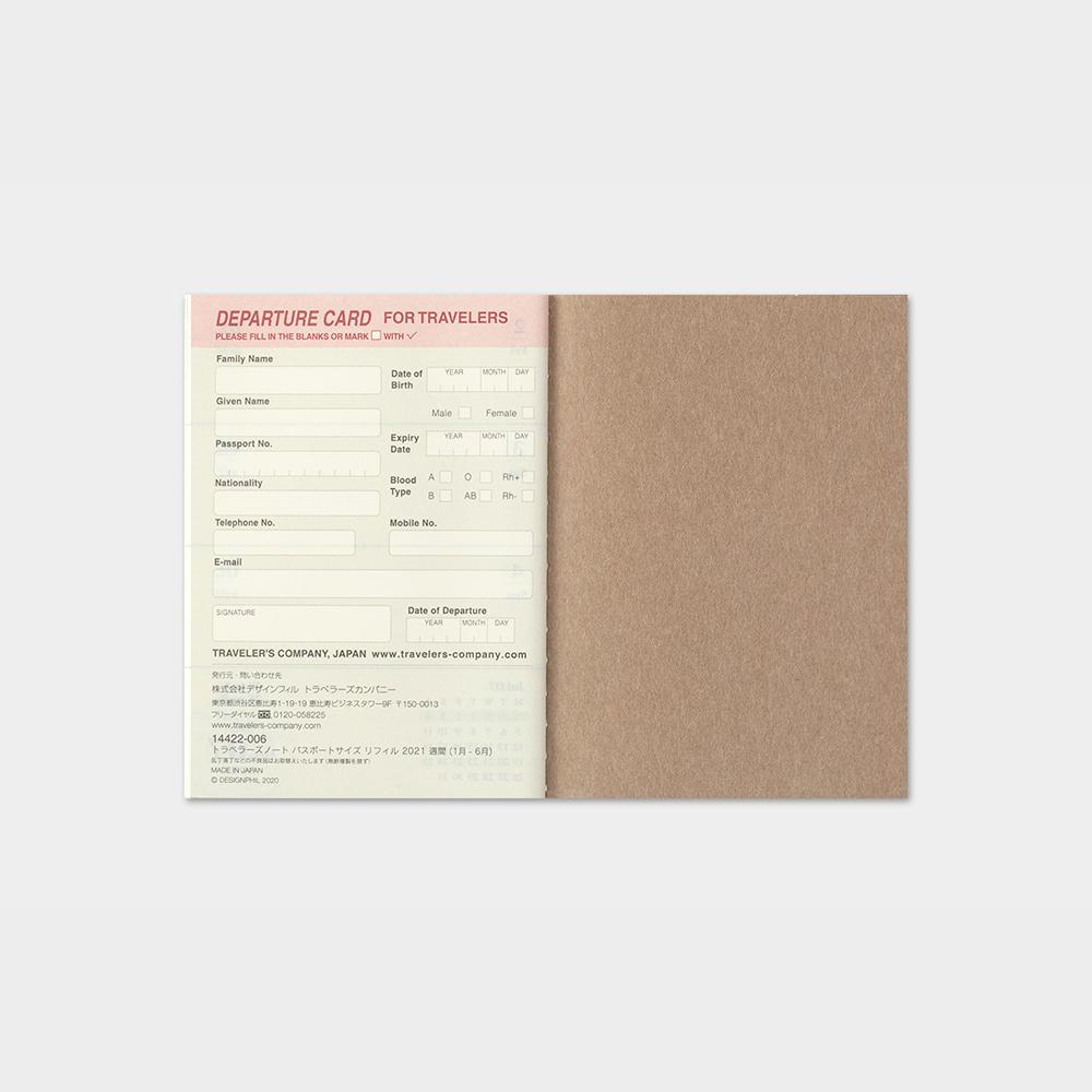 Traveler’s Notebook Passport Size – Weekly Diary 20215 – Tudos