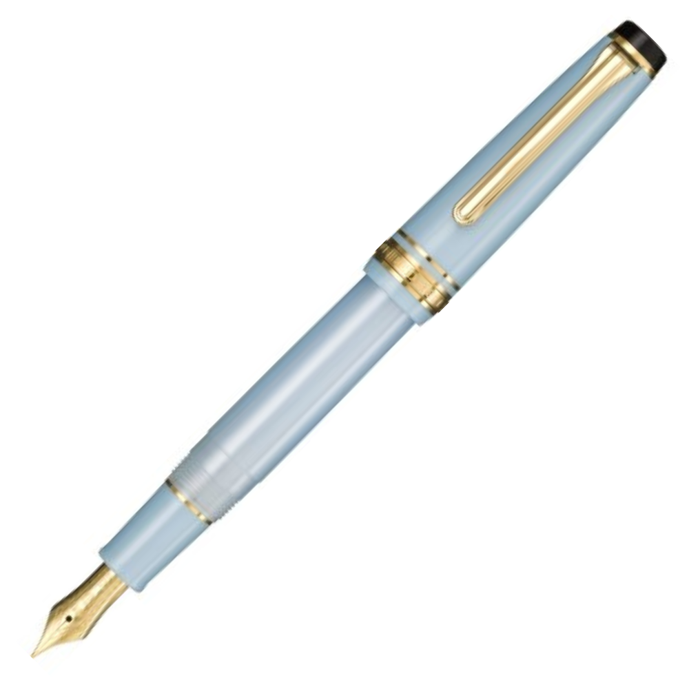 Sailor Professional Gear Slim Shikiori Sky Blue Gold Trim Fyllepenn ...