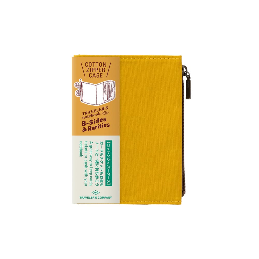 Traveler’s Notebook – Cotton Zipper Case Passport Size – Mustard – Tudos
