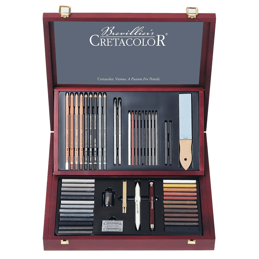 Cretacolor – Selection Wooden Box – Drawing Set – Tudos