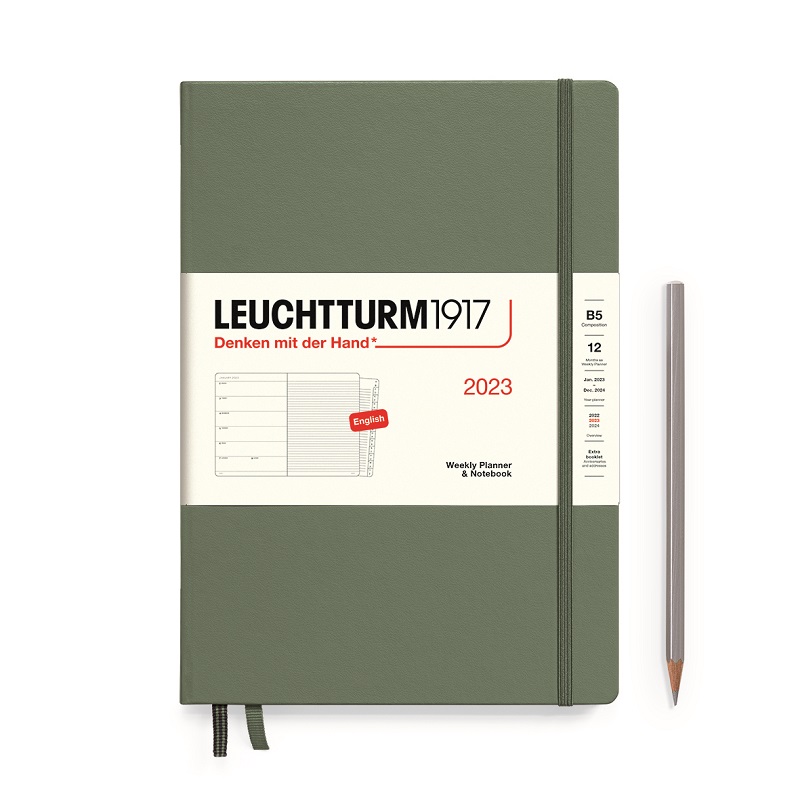 Leuchtturm Weekly Planner And Notebook Olive – Tudos