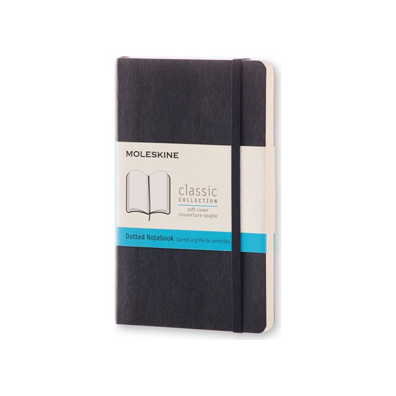 Moleskine – Classic Notebook Soft Pocket Dotted – Svart – Tudos